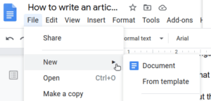 How To Write an Article on Google Docs? | StartBlogPro